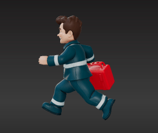 🎲 Emergency Medic in Action Pose - Realistic Tabletop Model・ STL File ...