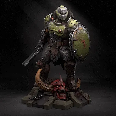 👾 Doomguy・ STL File for 3D printing・Cults
