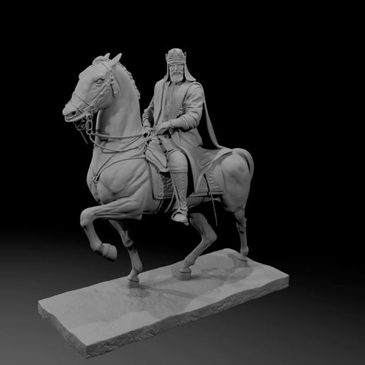 🐎 Islamic Mounted Warrior - Sultan on Horse - Historical 3D Print Model ...