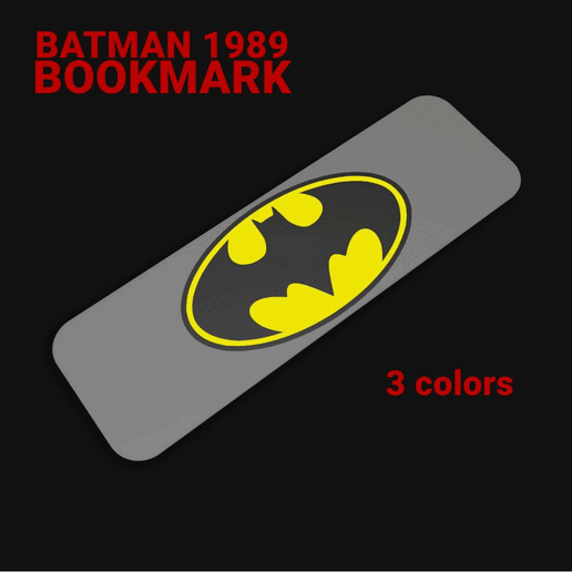🔖 Batman bookmark 1989・ 3MF File for 3D printing・Cults