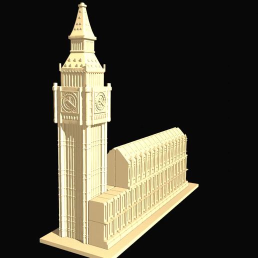 🕰️ Big Ben・ STL File for 3D printing and CNC machining - Laser cutting ...