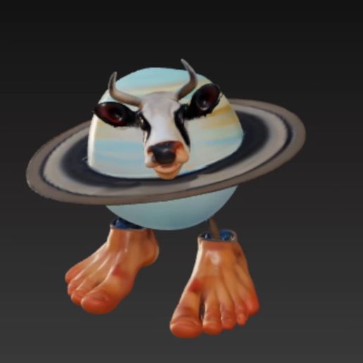 🐄 the cow saturnite saturnite・ 3MF File for 3D printing・Cults