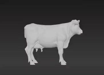 🚜 Premium Farm Animal 3D Print - Docile Holstein Cow Figurine with ...
