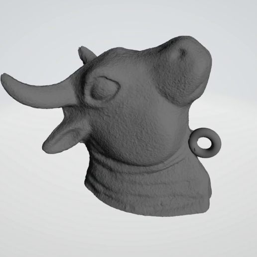 💍 COW'S HEAD WITH RING・Free STL File for 3D printing・Cults