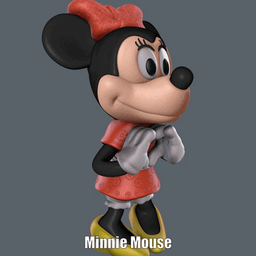 🐁 Minnie Mouse (Easy print and Easy Assembly)・ STL File for 3D printing ...