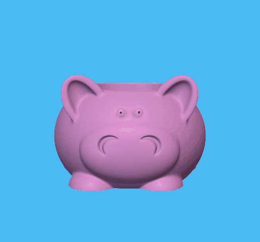 🐖 Cute Chibi Pig Planter pot modern・ STL File for 3D printing・Cults