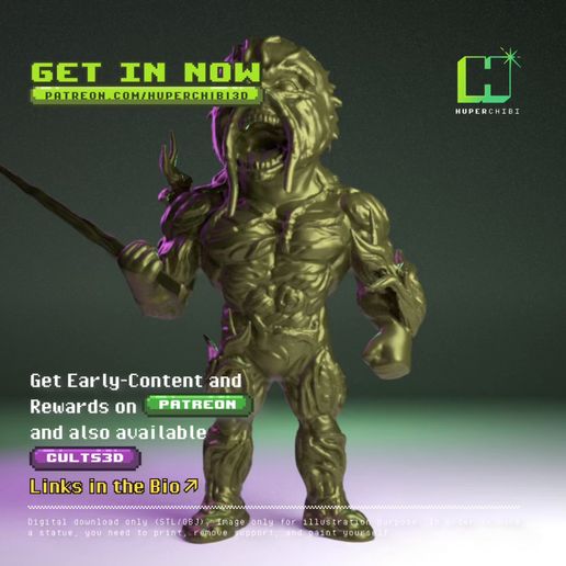 🌿 Swamp Thing (DC Comics)・ STL File for 3D printing・Cults