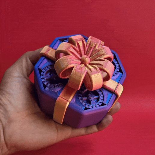 🎁 mechanical gift box V2・ STL File for 3D printing・Cults