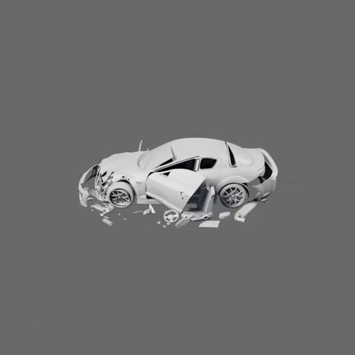 🚗 Damaged Car – 3D Printable Wrecked Vehicle Model・ STL File for 3D ...