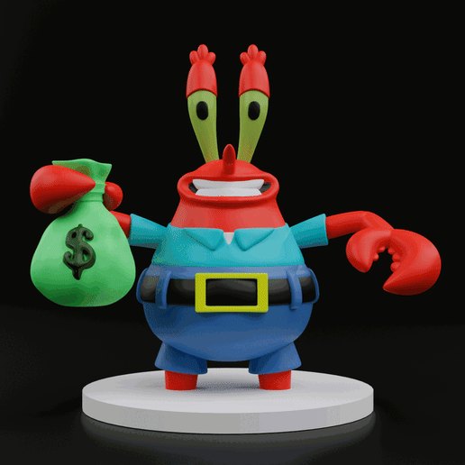 👾 Mr. Krabs from Spongebob・Arquivo STL para Impressão 3D・Cults