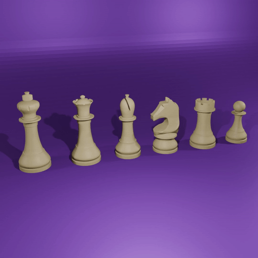 ♟️ FIDE CHAMPIONSHIP CHESS PIECES SET・Fichier 3D pour Impression 3D・Cults