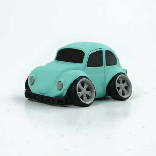 🪲 Tooned VW Beetle - model kit・ STL File for 3D printing・Cults
