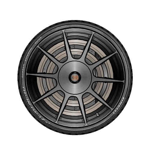 🛞 Bugatti Chiron wheels・ STL File for ・Cults