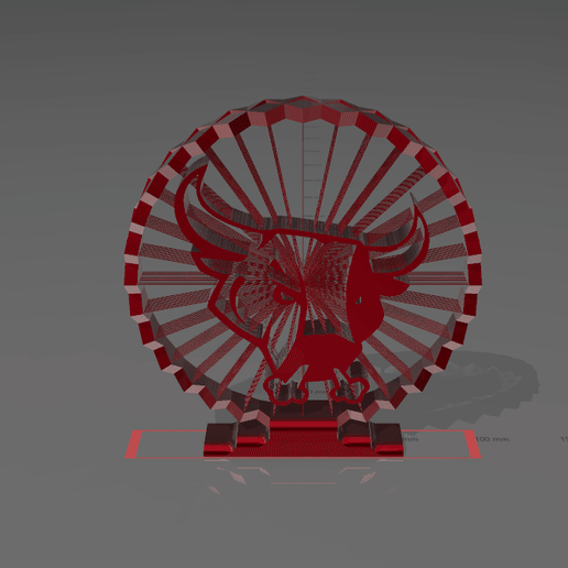 🐂 The Snorting Bull - Suspended - 24 - Thread Art STL・ STL File for 3D ...