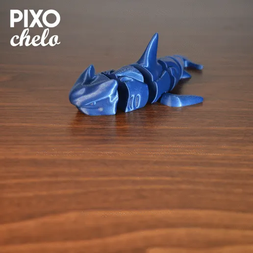 🦈 FLEXIBLE SHARK (PRINT IN PLACE)・Free STL File for 3D printing・Cults