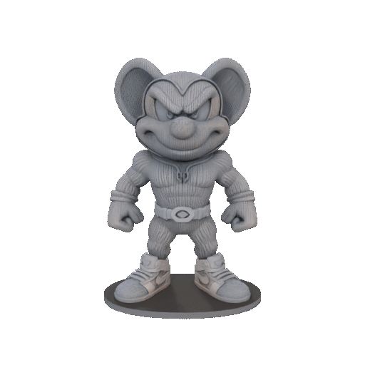 🐁 Stylized Knit Mickey Mouse Figure – Muscular and Aggressive Reimagining・ STL File for 3D ...