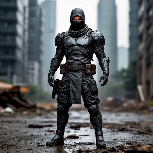 🥷 Cyber ninja・ STL File for 3D printing・Cults