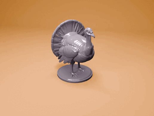 🦃 Resting Turkey 3D Model – Relaxed Pose STL for 3D Printing・ STL File ...