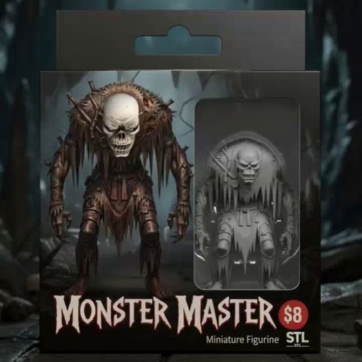 👹 Catacomb monster・ STL File for 3D printing・Cults
