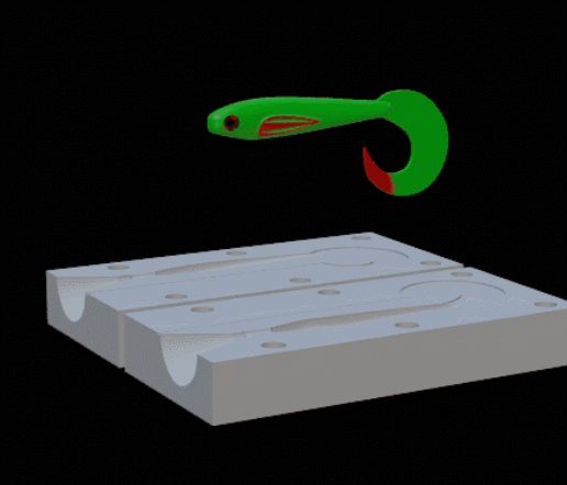 🎣 Twister Fishing Soft Lure・ STL File for 3D printing・Cults