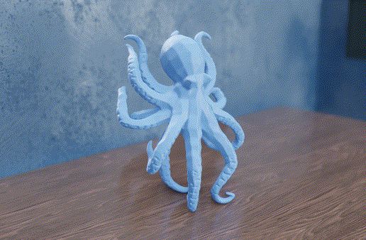 low poly octopus