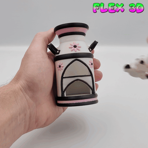 🐄 Flex 3D Cow Baby Chunkies with Cream Can・ 3D File for 3D printing・Cults