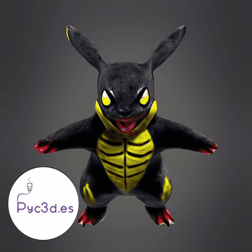 🎨 DARK PIKACHU - POKÉMON FIGURE (IDEAL TO PAINT)・ STL File for ・Cults