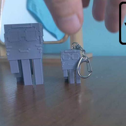 📦 Minecraft Ghast Keychain – 3D Printable Model (2 Sizes, No Supports ...