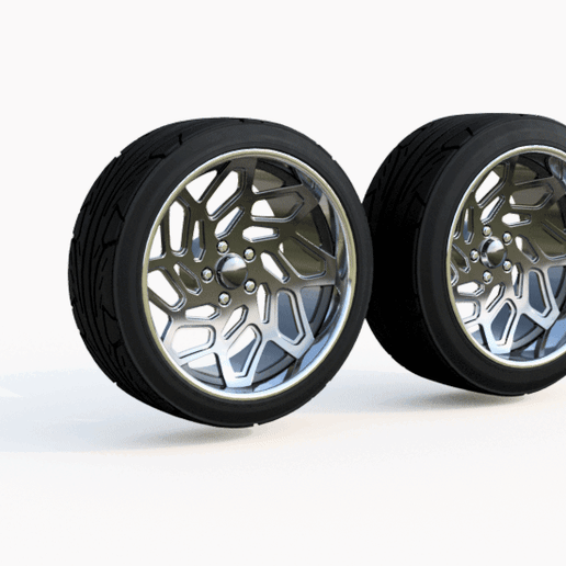 🌀 CYCLONE WHEEL SET FOR 1/24 MODEL KIT.・ STL File for 3D printing・Cults