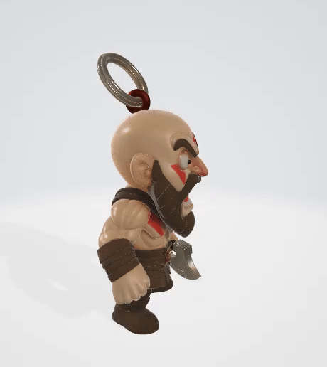🗝️ KRATOS - KEYCHAİN・Archivo STL para Impresión 3D・Cults