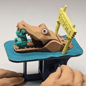 🐸 Frog Gym (automata)・ 3D File for 3D printing・Cults