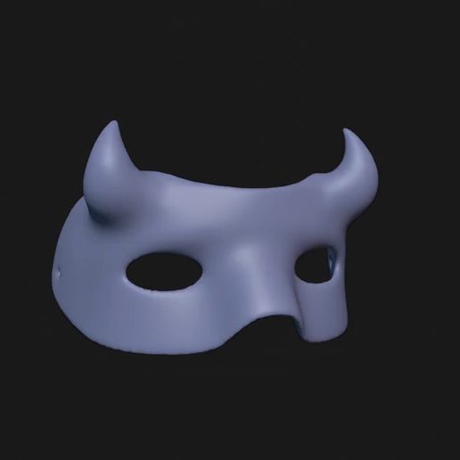 👺 HORNED HALF MASK・ STL File for 3D printing・Cults