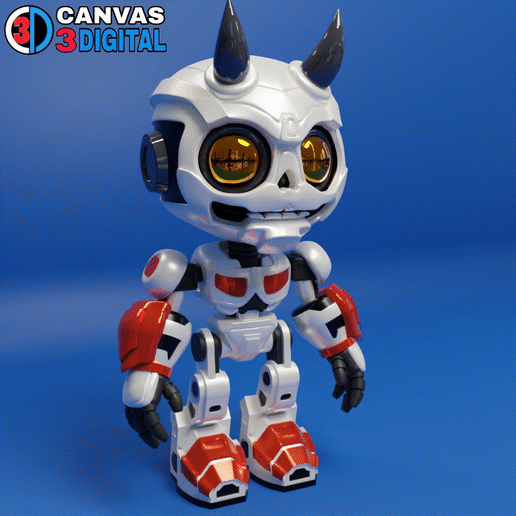 Archivo STL DEMON ROBOT KID 🤖 ・Plan de impresora 3D para descargar・Cults