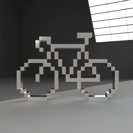 Archivo 3MF Pixel Bike (Logos) 🚲 ・Modelo para descargar y imprimir en ...