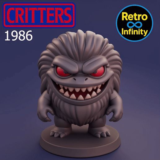 ♾️ Critter - Critters / The Critters 3D figure Retro Infinity style ...