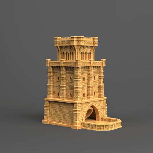 🎲 Gothic Bastion Dice Tower – Support-Free 3D Printable Castle Tower ...
