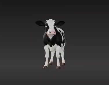 🐄 Detailed Cattle Model - Healthy Holstein Friesian Cow Sculpture for ...