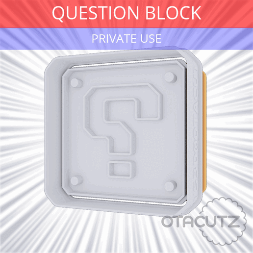 Question Block Cookie Cutter / SMB・Free 3D File for ・Cults