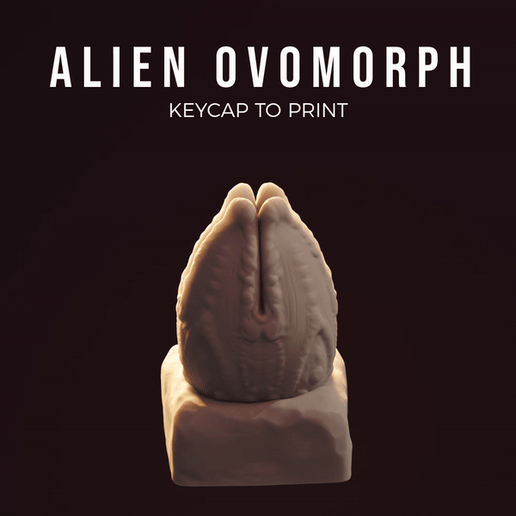 👽 Alien Ovomorph - KEYCAP to print・Free STL File for 3D printing・Cults