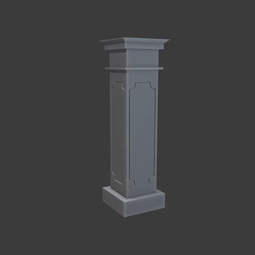 🟪 Square Pillar Miniature・Free STL File for 3D printing・Cults