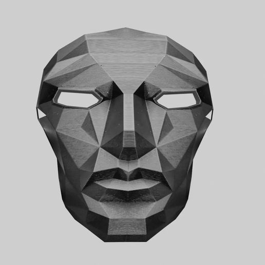 STL file Front Man Mask - 3D Printable Model, Fully Textured with UV ...