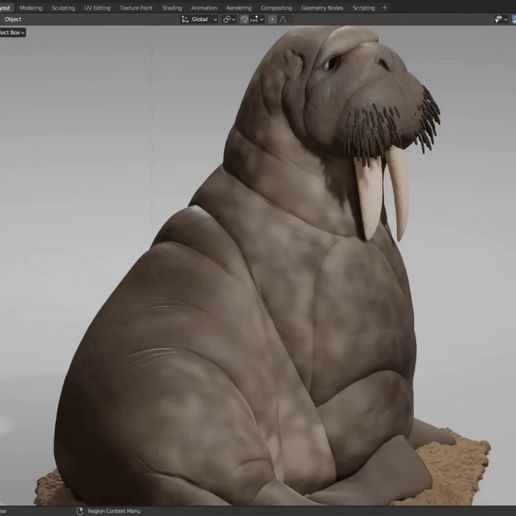 🧸 Walrus cartoon -resizable arttoy 3d printable files・ OBJ File for 3D ...
