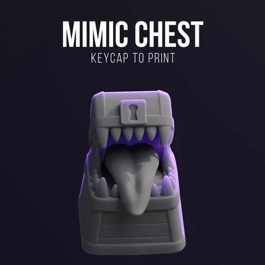 👹 Mimic Chest - Miniature - Keycap to Print・ STL File for 3D printing・Cults