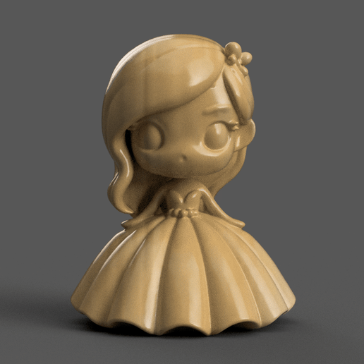 STL file Cute Bride - Princess 3D Model – STL File for Decoration 👸 ・3D ...