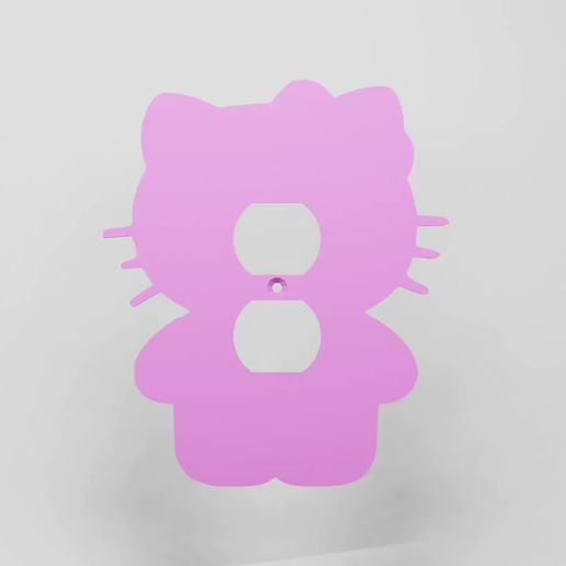 👋 Hello kitty design outlet cover・ STL File for 3D printing・Cults