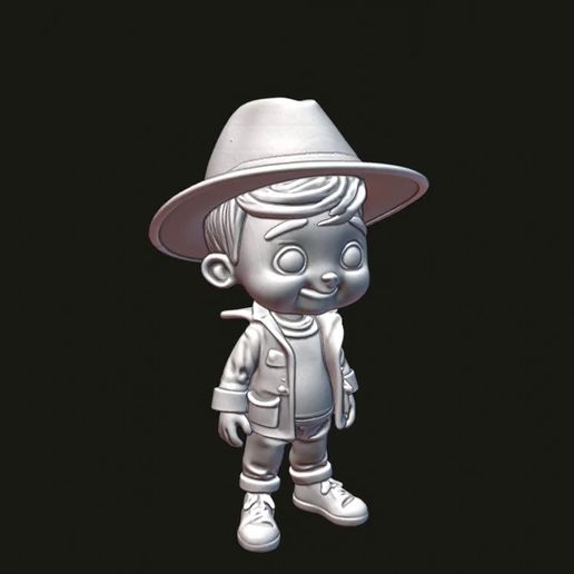 👦 Cartoon Boy with the Hat - STL Printable・ STL File for 3D printing・Cults