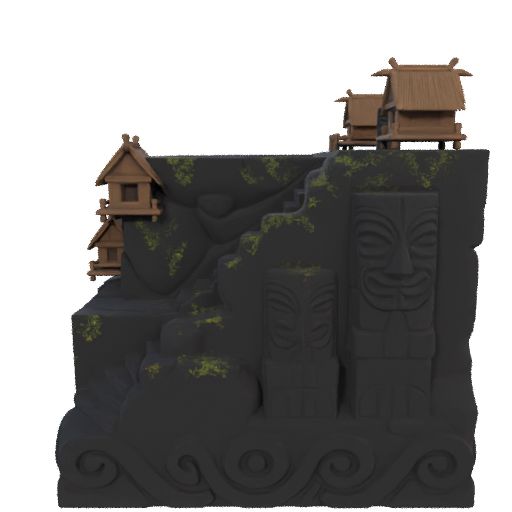 🏝️ Ancient Volcanic Island Ruin | Tiered Polynesian Temple・ STL File ...