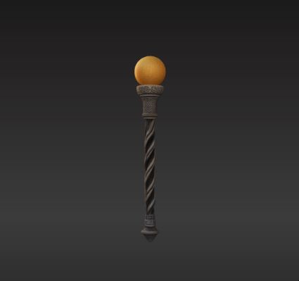 🪄 Intricate Magic Staff 3D Model – Tabletop-Scale with Glowing Orb ...