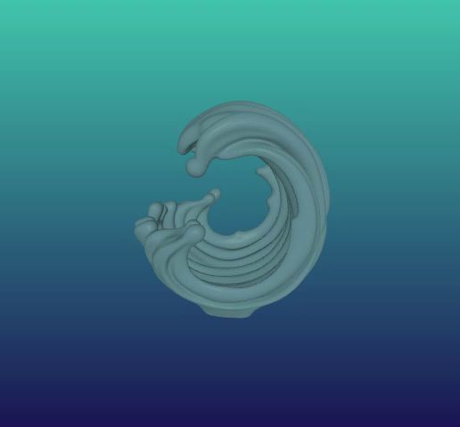 🚰 Water Waves x5 Patterns・ STL File for 3D printing・Cults