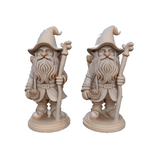 🧚 412 Fairy Tale Gnome - Full-Body Figurine on Base, Halloween, fox ...